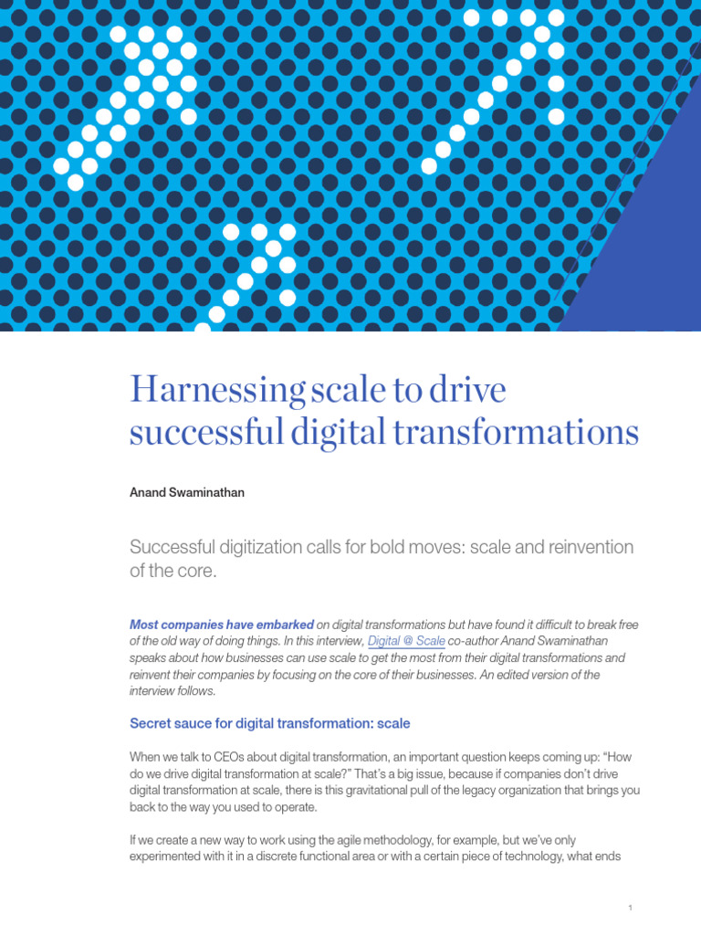 Harnessing Scale To Drive Successful Digital Transformations VF | PDF ...