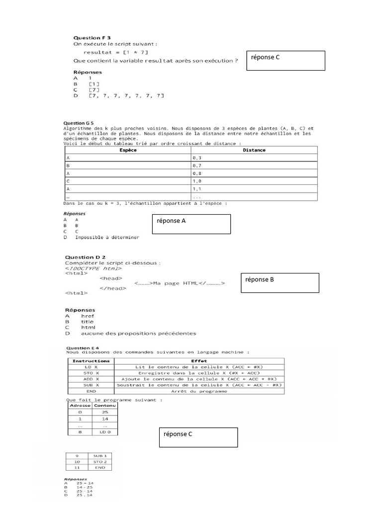 Exercice 2025 Nsi Premier | PDF