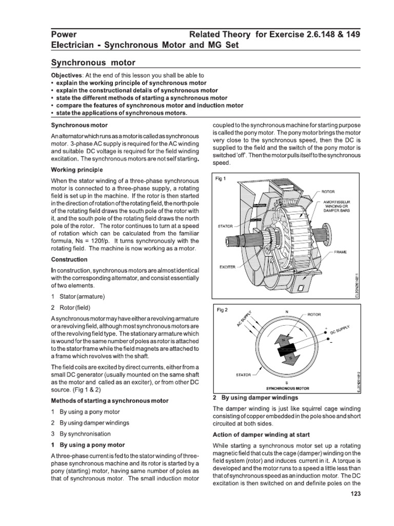 Synchronous Motor | PDF