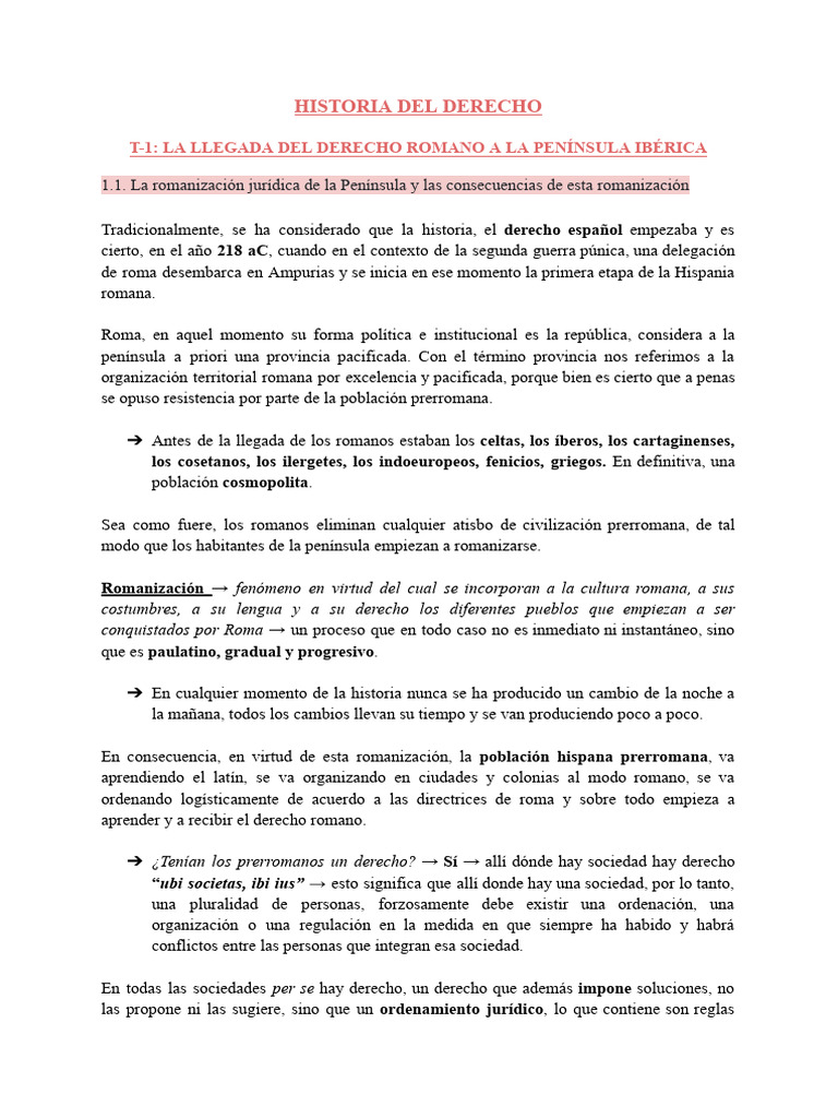 Apunts Història Del Dret | PDF | imperio Romano | Roma antigua