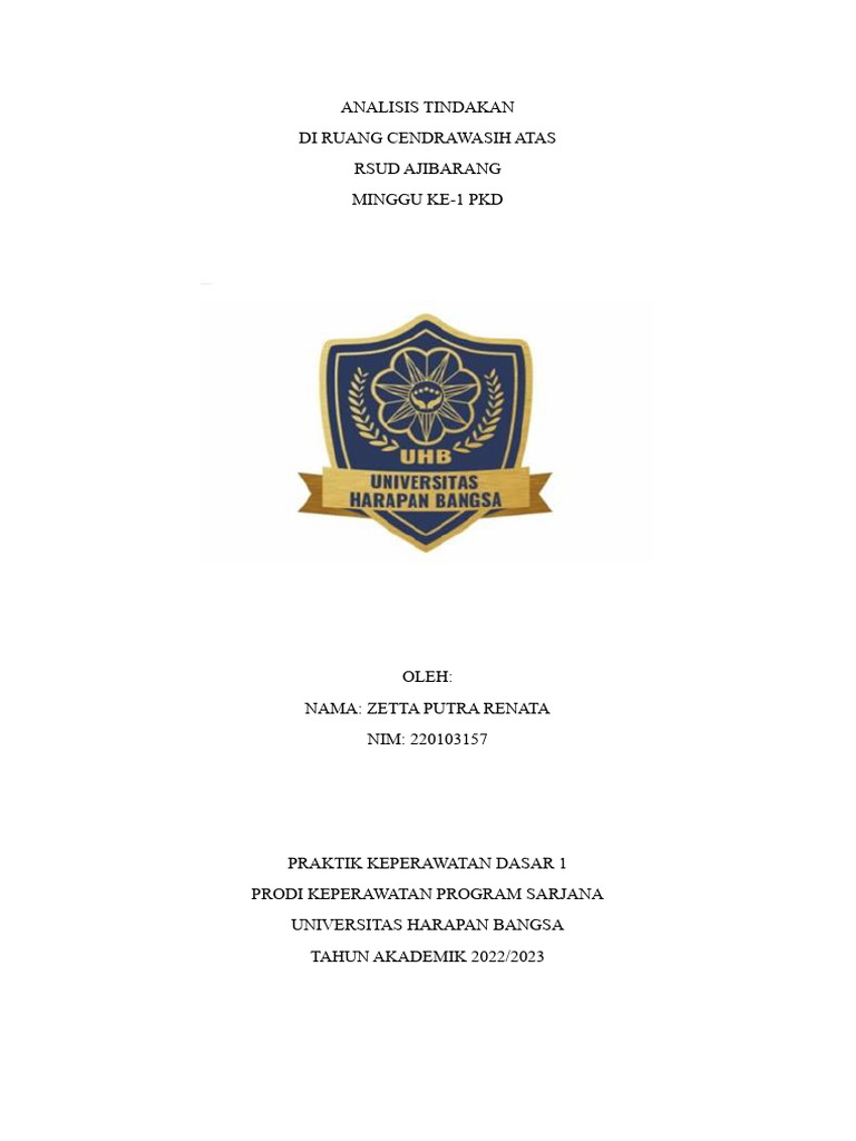 Analisa Tindakan Keperawatan Zetta Putra Renata Uhb | PDF