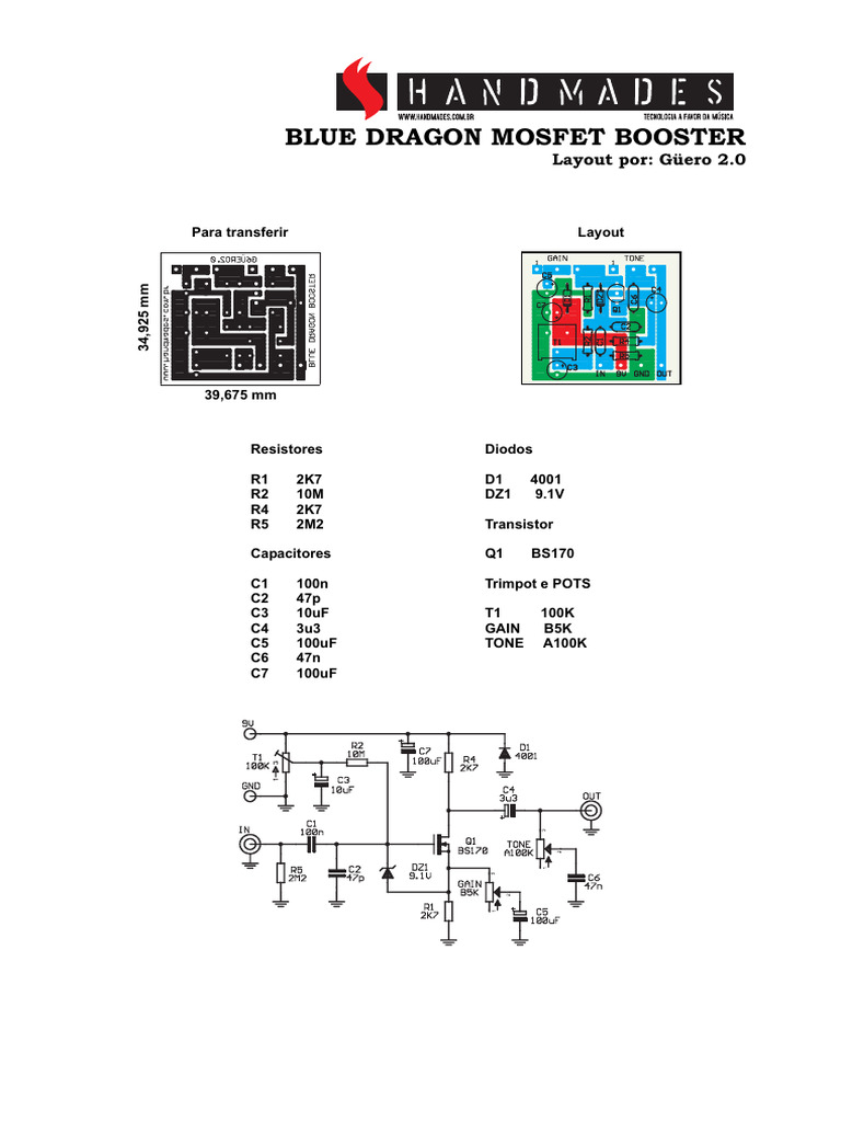Blue Dragon Mosfet Booster Guero | PDF