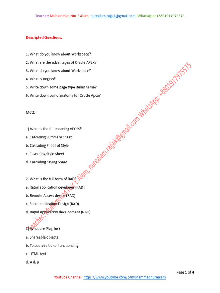 Apex MCQ 8 From Muhammad Nur E Alam For Students | PDF | Information Technology | Computing