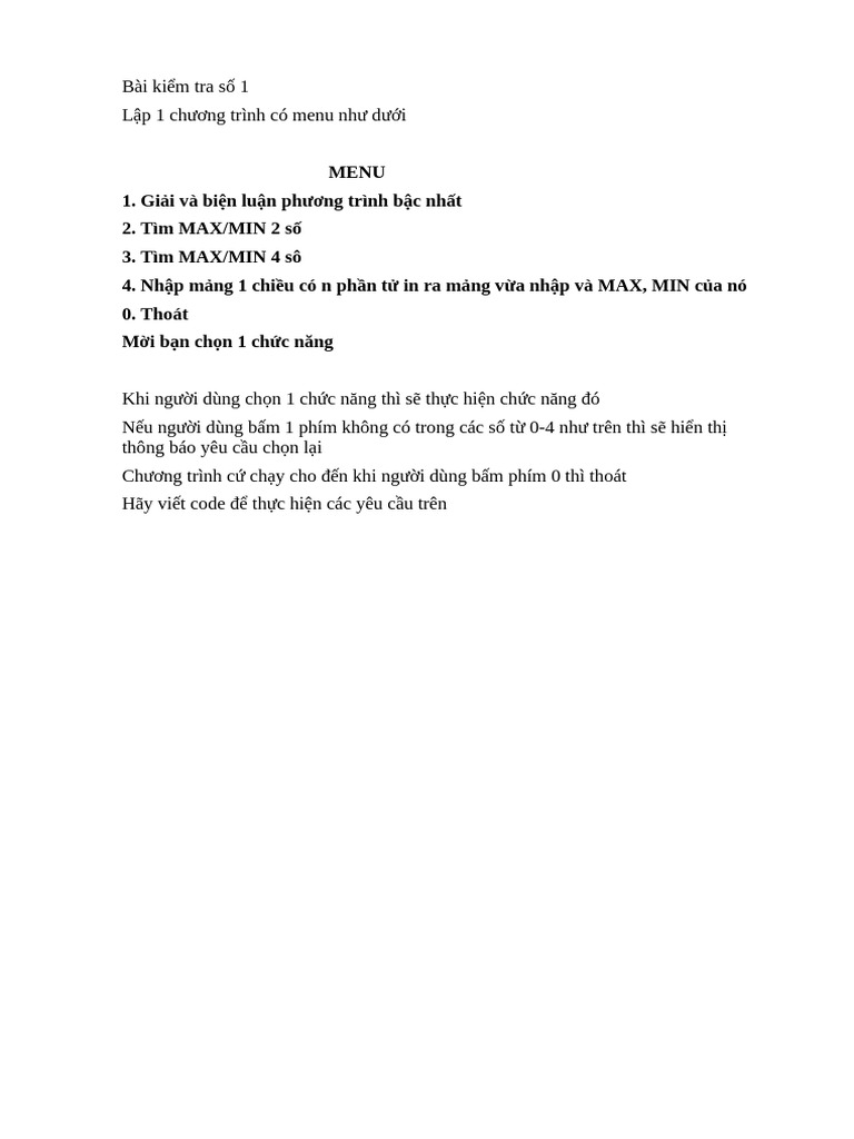 Bai Kiem Tra 1 Phan Co Ban | PDF