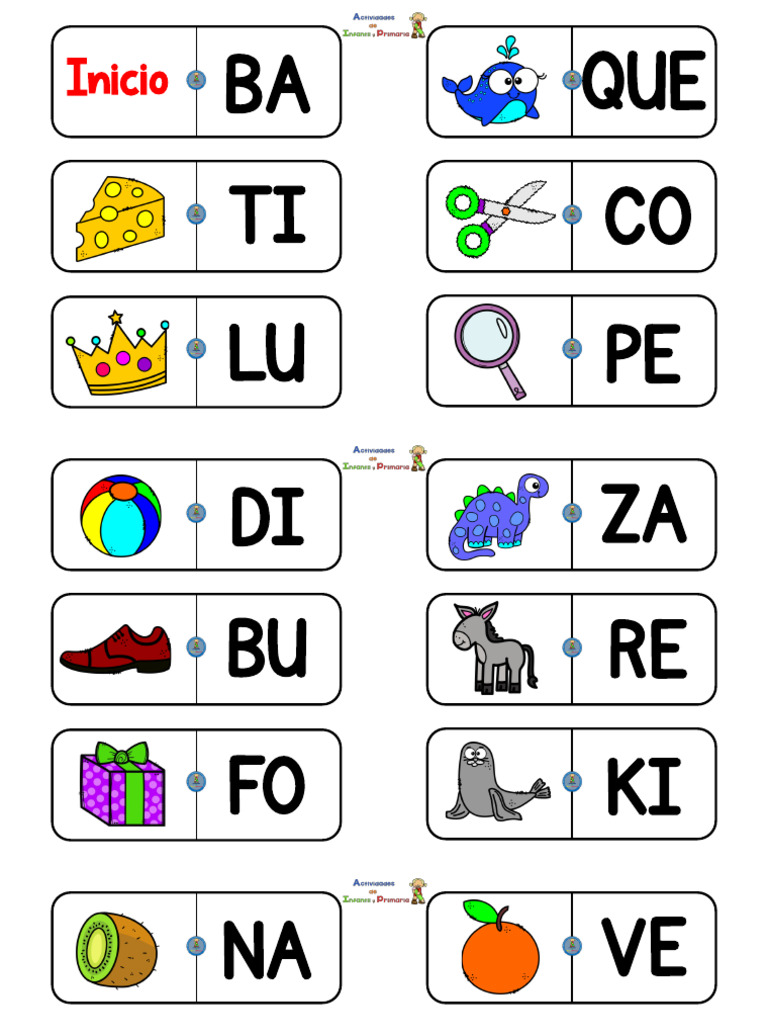 Domino Silaba Imagen | PDF