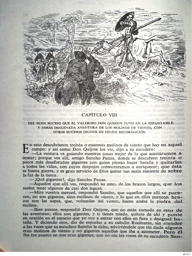 Capítulo VIII de Don Quijote | PDF