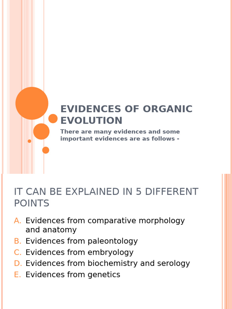 Key Evidence of Organic Evolution | PDF | Homology (Biology ...