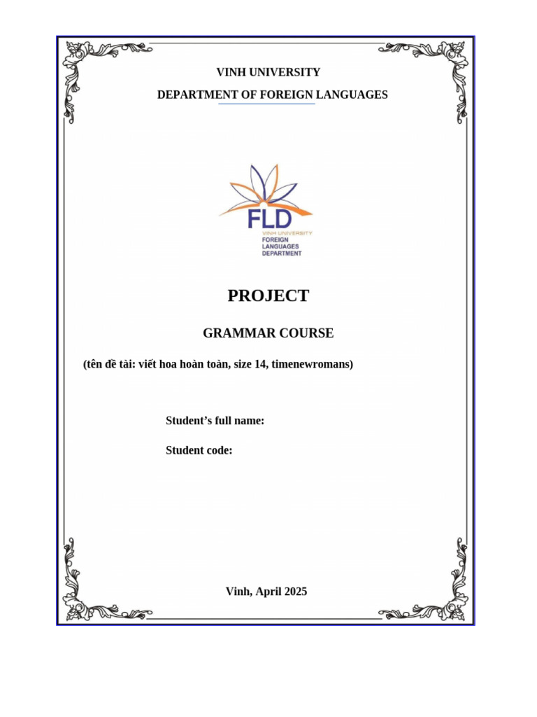 Grammar Course Project Overview | PDF