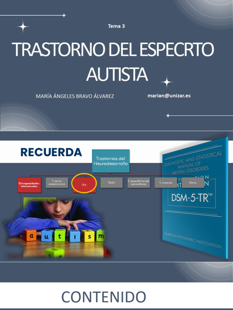 Tema 3. Autismo | PDF | Autismo | Síndrome de Asperger