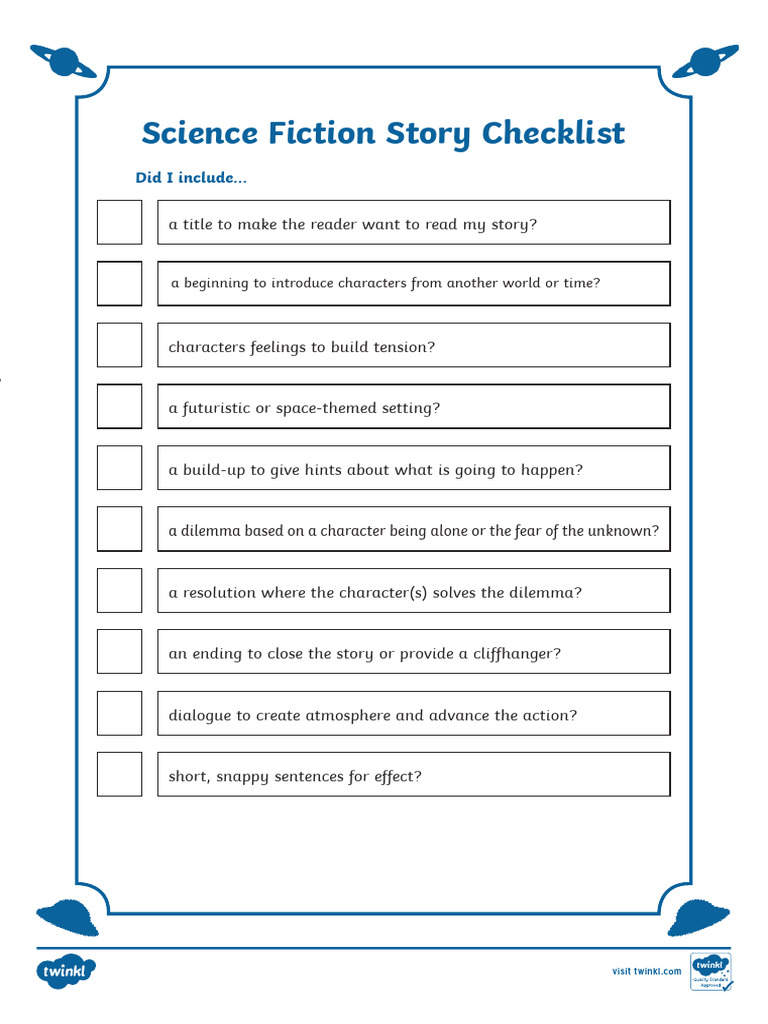 Science Fiction Story Writing Checklist | PDF