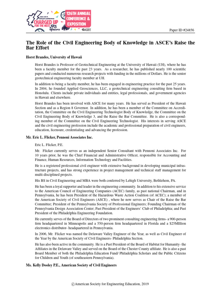 The Role of The Civil Engineering Body o | PDF | Affect (Psychology ...