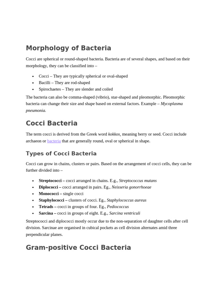 Cocci Bacteria-Medical Microbiology-Kmtc | PDF | Gram Positive Bacteria | Bacteria
