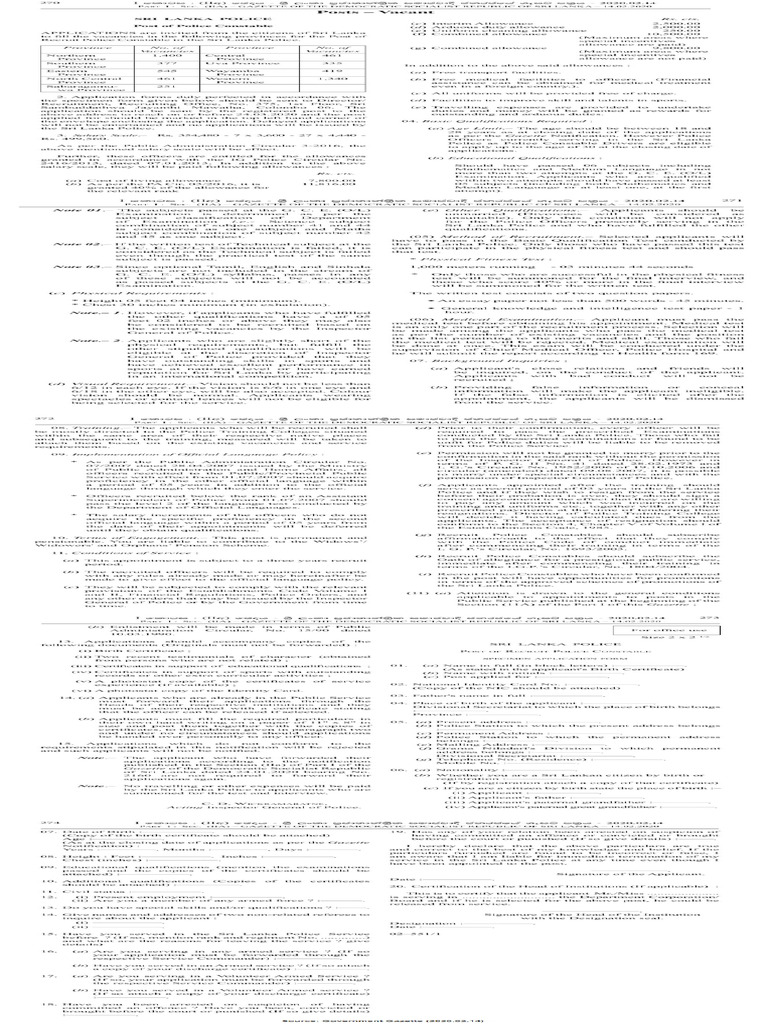 Police Constable - Sri Lanka Police-En-www - Gazette.lk | PDF