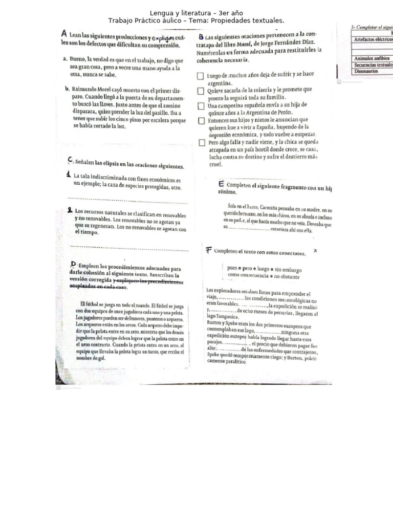 TP Cohesion 3ero | PDF