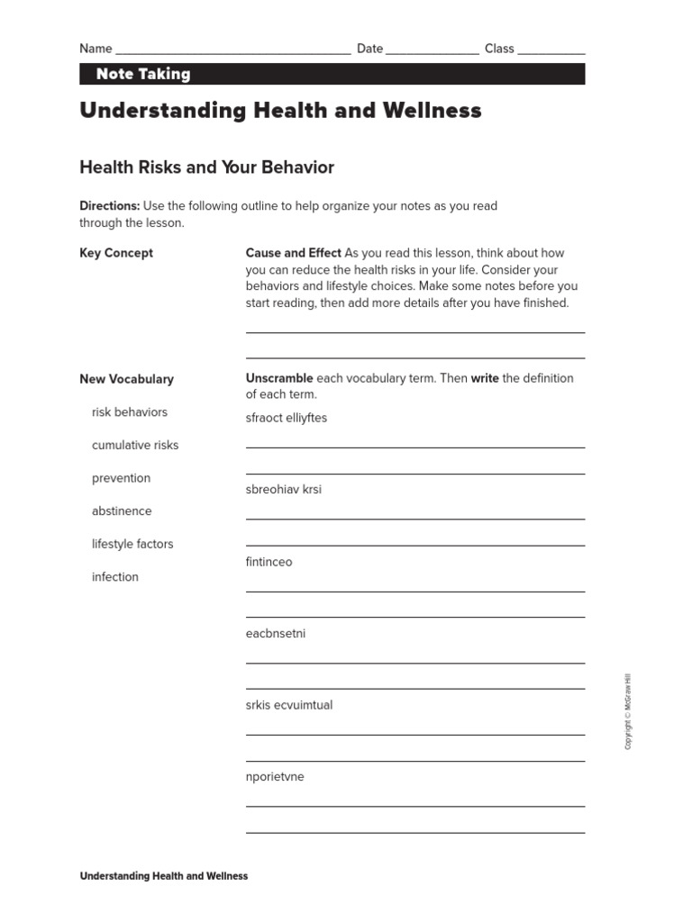 Health Risks and Lifestyle Choices | PDF | Risk