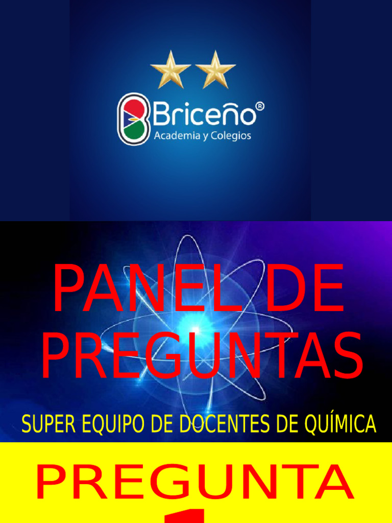 Panel de Preguntas de Quimica #1 - 28 de Mayo | PDF | Elementos ...