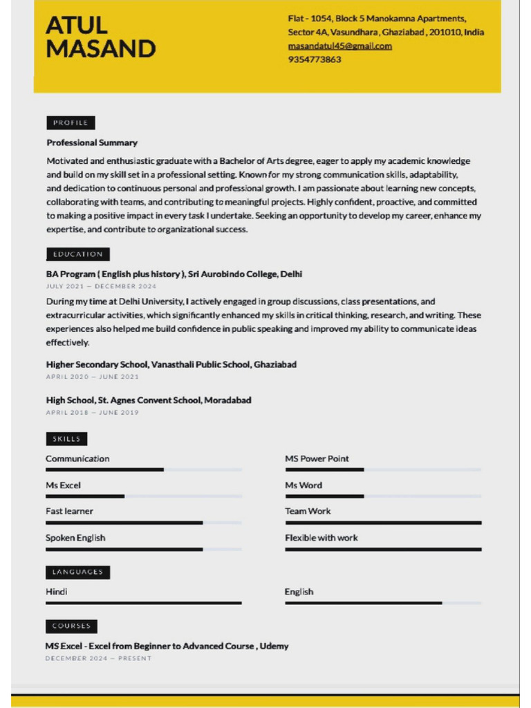 Updated Resume - Atul Masand | PDF