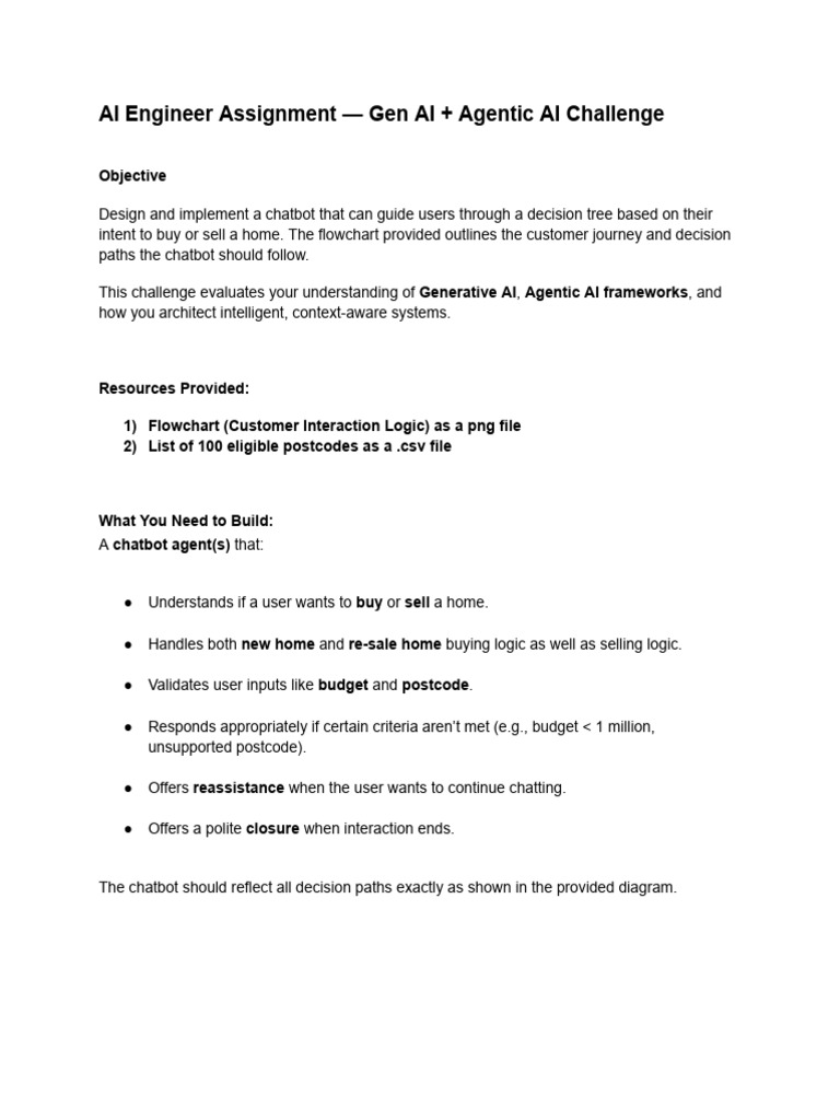 AI Engineer Assignment — Gen AI + Agentic AI Challenge | PDF