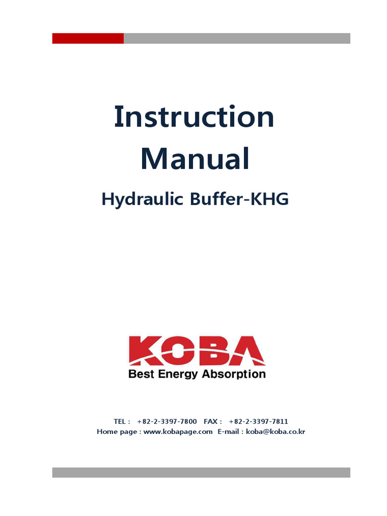 Instruction Manual Buffer | PDF | Piston | Mechanical Engineering