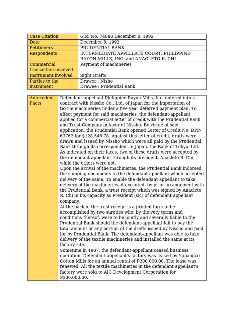 Prudential Bank V, IAC | PDF | Letter Of Credit | Banks
