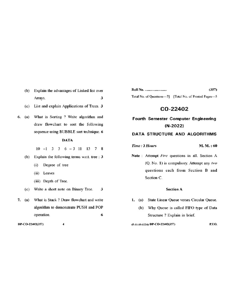 ce 4th sem dsa n22 | PDF