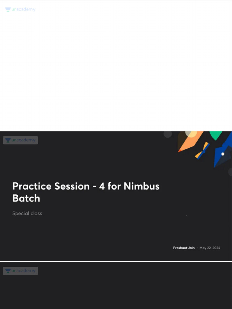Practice Session 4 For Nimbus Batch With Anno | PDF