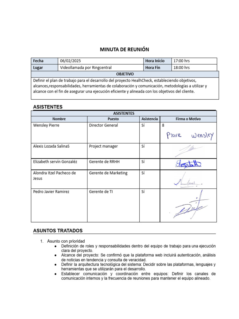 Formato Minuta Word | PDF | Informática | Tecnologías de la información