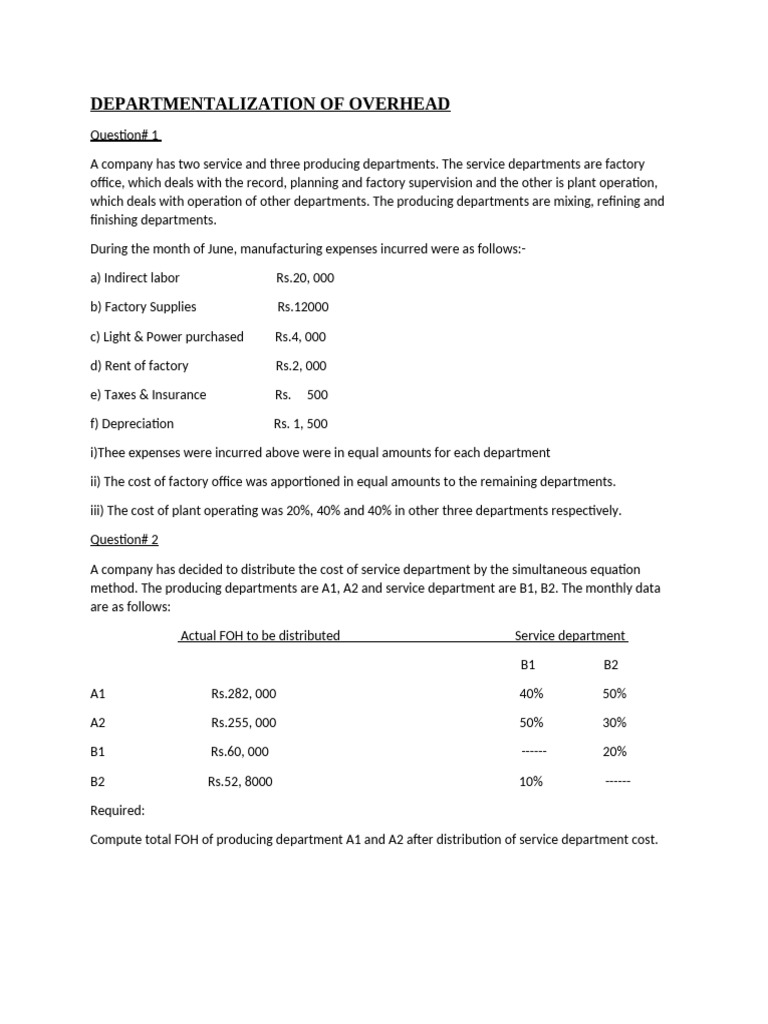 Overheads Handout | PDF