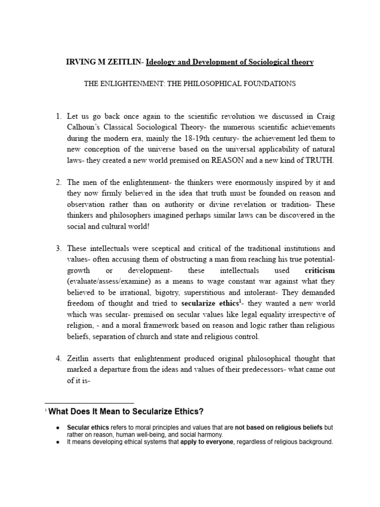 IRVING M ZEITLIN - Ideology and Development of Sociological Theory | PDF | Empiricism | Rationalism