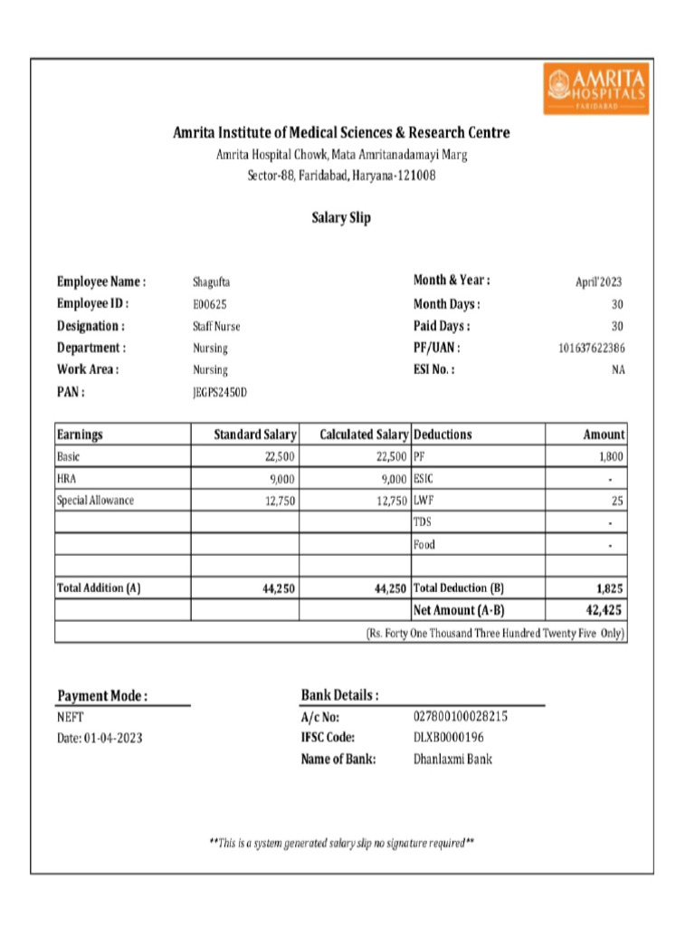Bill..and Salry Slip | PDF