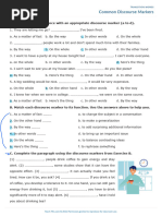 Discourse Marker Examples | PDF