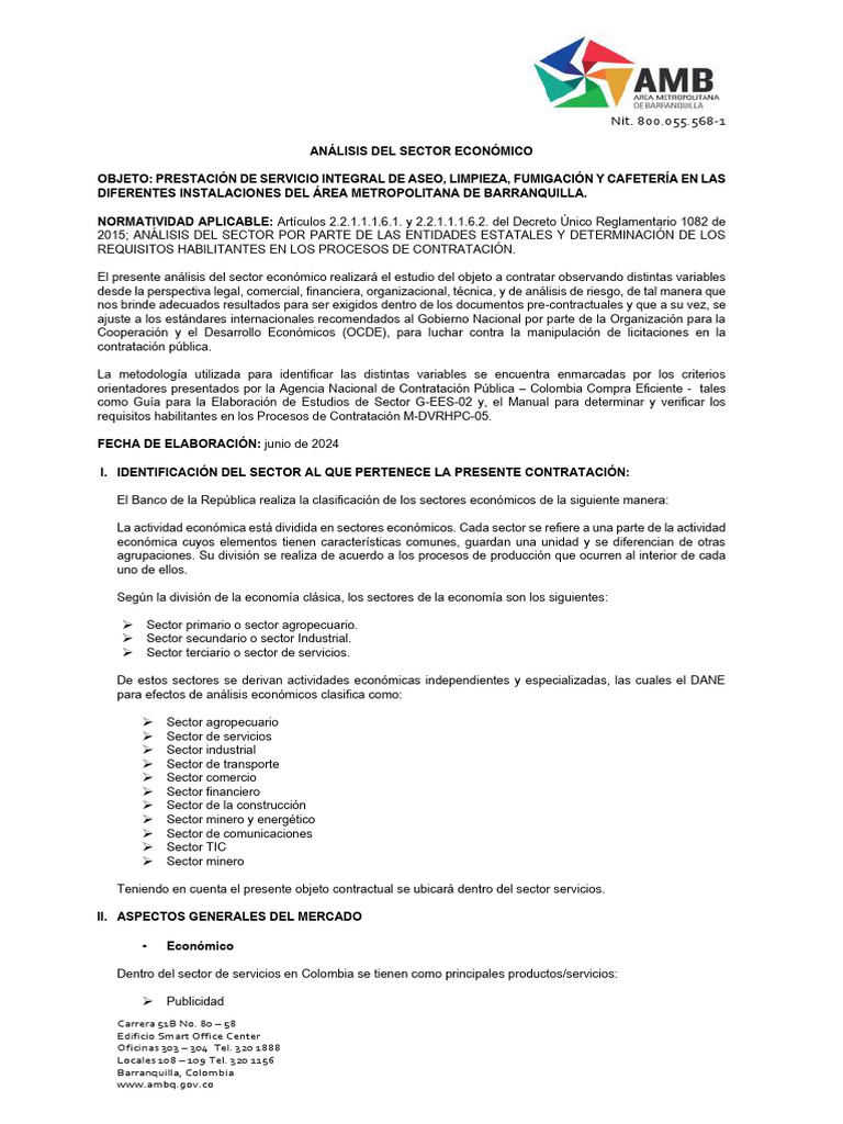 Analisis Del Sector MC 18 Publicado | PDF | Presupuesto | Colombia