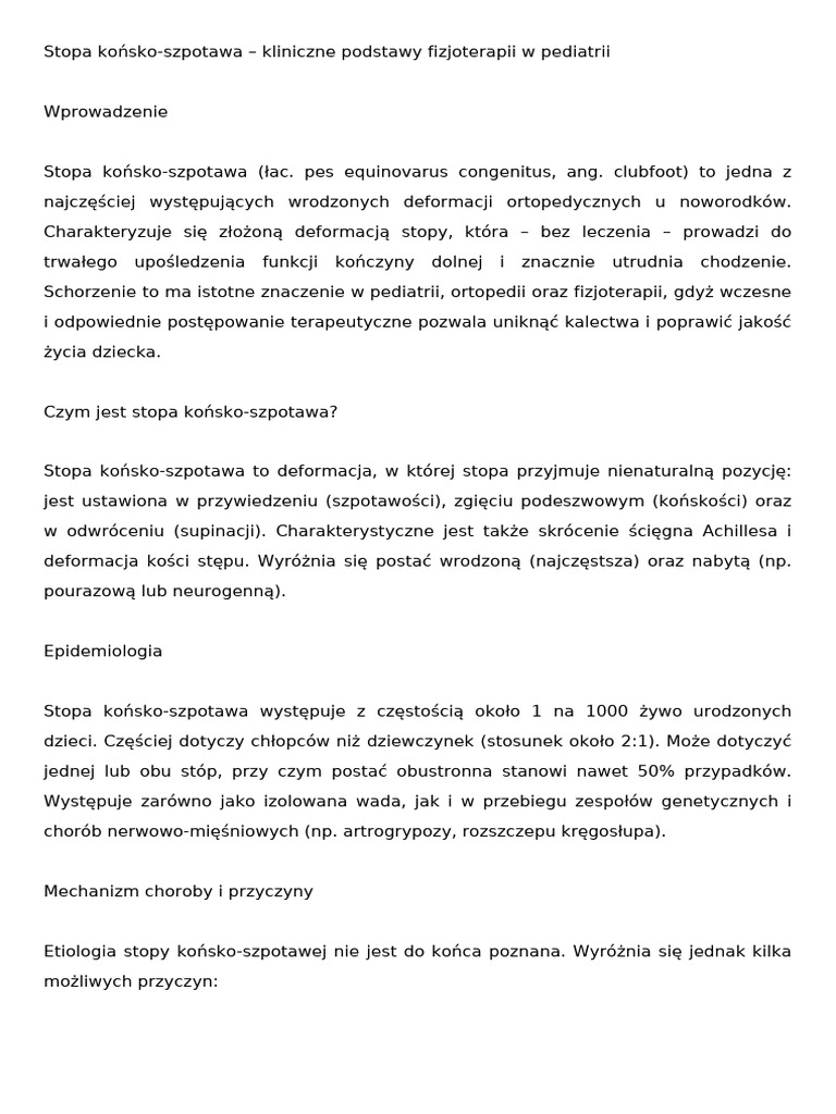 Stopa Konsko Szpotawa | PDF