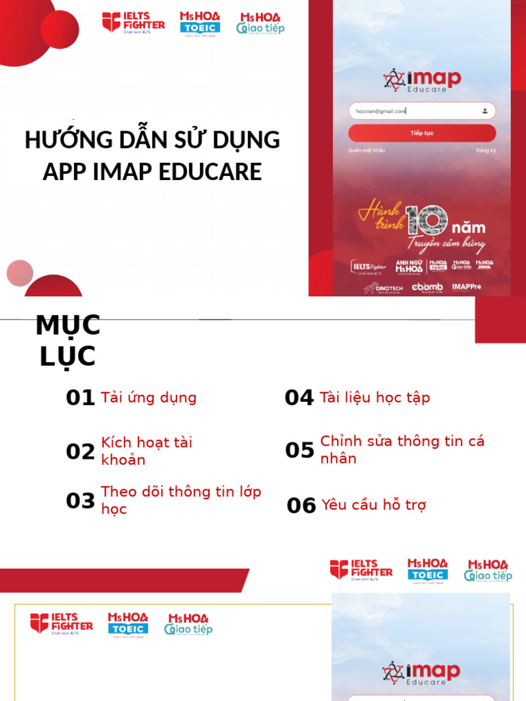 Hướng Dẫn Sử Dụng App IMAP Educare - HV - 5.2024 | PDF