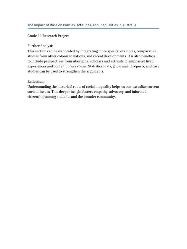 Impact of Race in Australia Research Project Expanded | PDF | Race ...