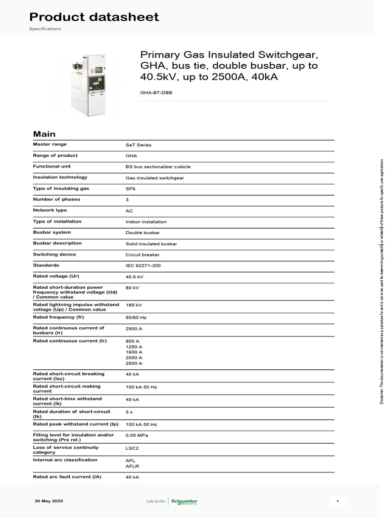 Schneider Electric GHA GHA-BT-DBB | PDF | Transformer | Insulator (Electricity)