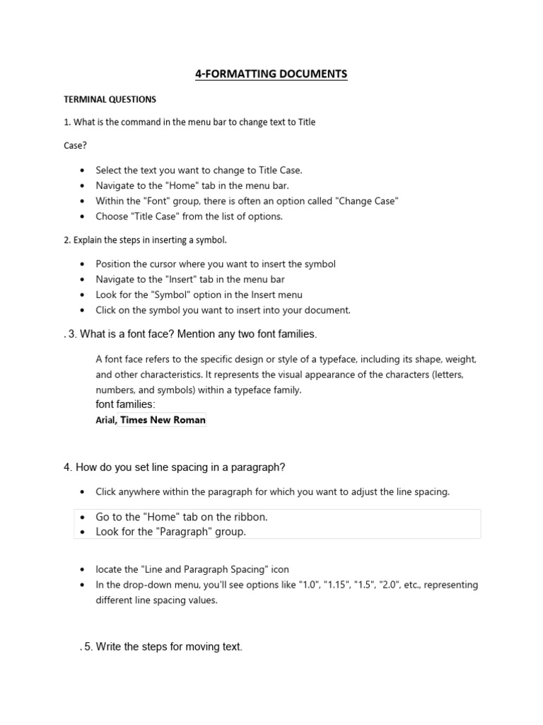 4-FORMATTING DOCUMENTS(TERMINAL QUESTONS)_250603_091458 | PDF
