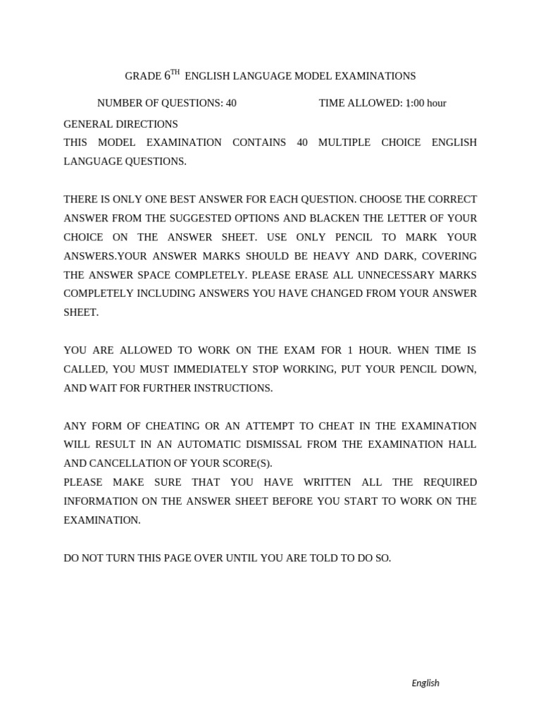 Addis Ababa City English G6 Model 1 | PDF | Sowing | Languages
