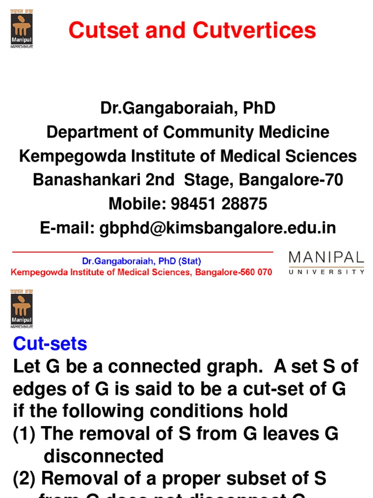 2 Cutsets Cut Vertices and the Line Graphs | Vertex (Graph Theory ...
