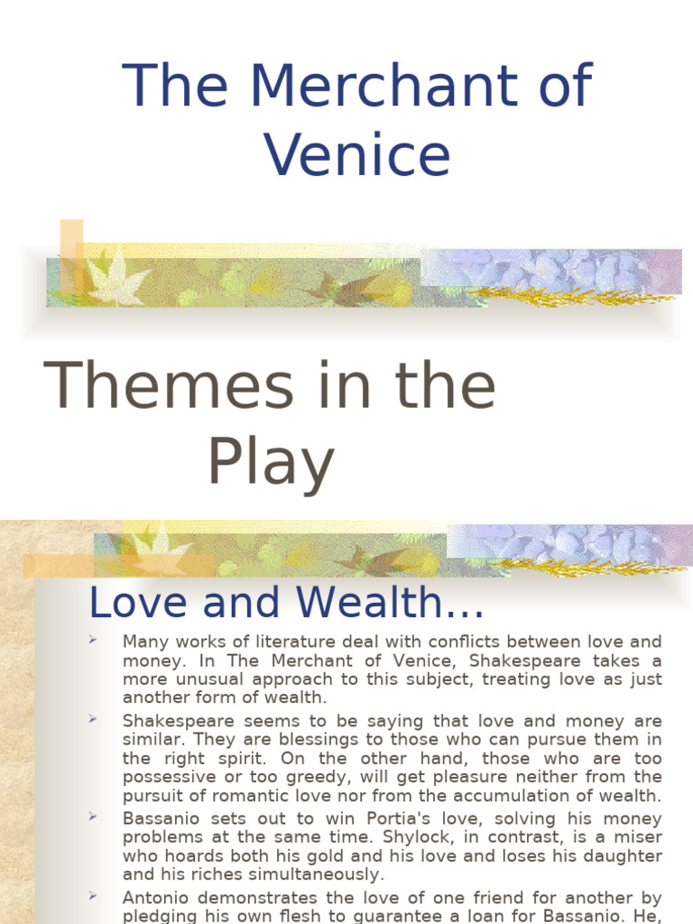 The Merchant of Venice - Themes | PDF | The Merchant Of Venice