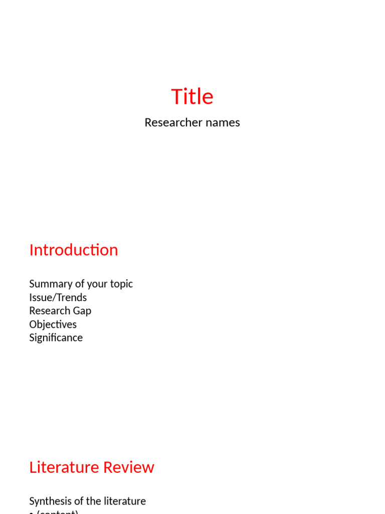 Research Presentation Template | PDF