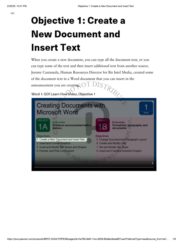 Creating and Inserting Text in Word | PDF | Microsoft Word | System ...
