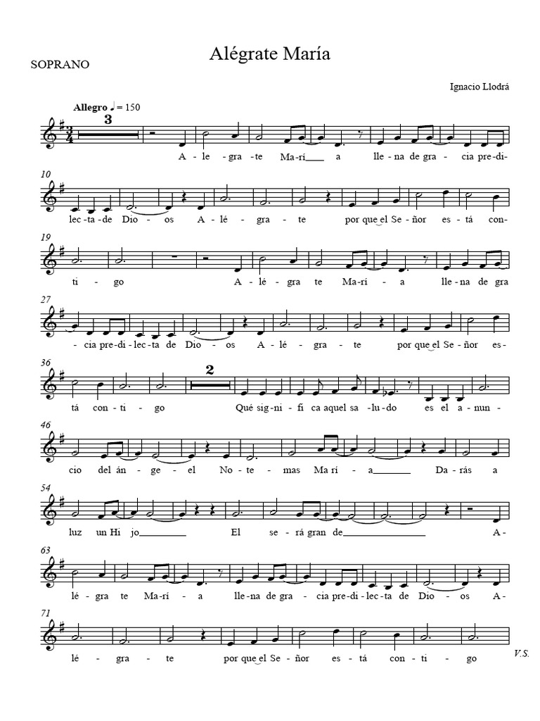 01 Alegrate Maria - Soprano | PDF