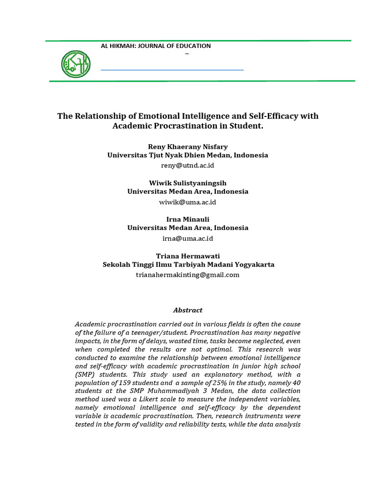 The Relationship of Emotional Intelligence and Sel | PDF | Self ...