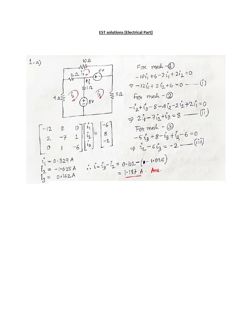 EST Solution 2024-25 | PDF