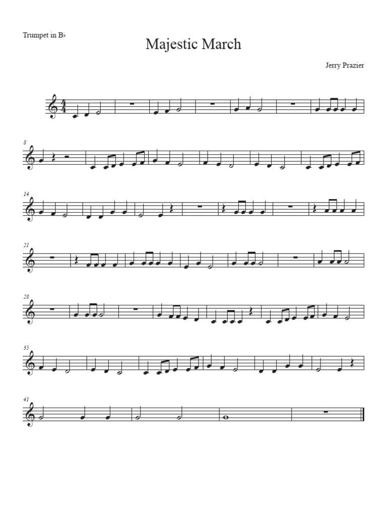 Majestic March for Trumpet in B | PDF