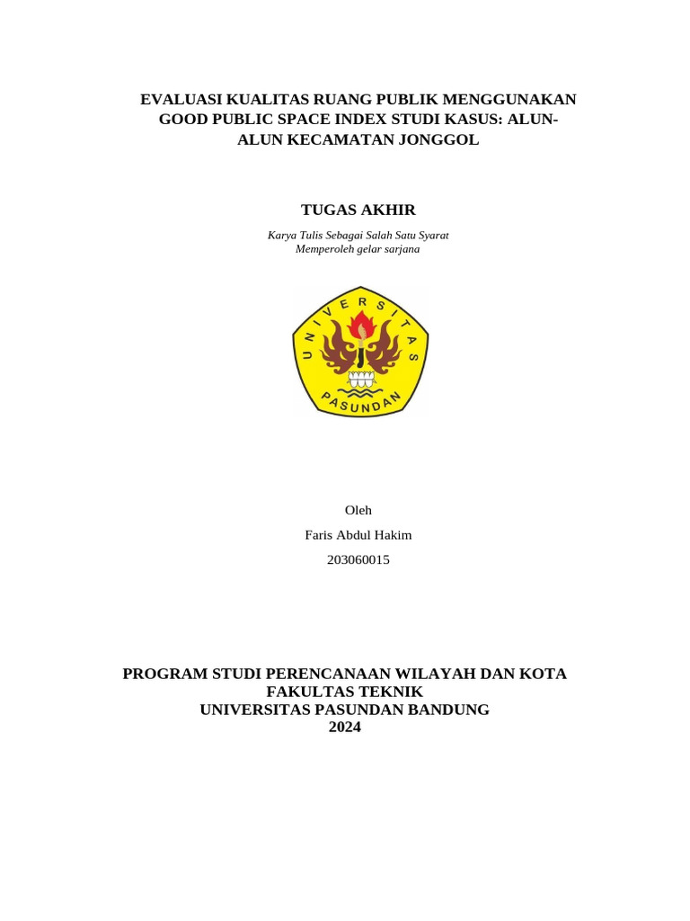 Proposal TA Faris Abdul Hakim 203060015 | PDF