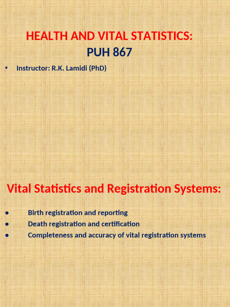 Share PUH Lecture Note Class 2 | PDF | Incidence (Epidemiology) | Epidemiology
