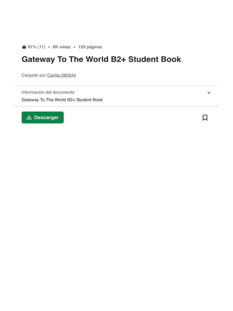 Gateway To The World B2+ Student Book - PDF | PDF