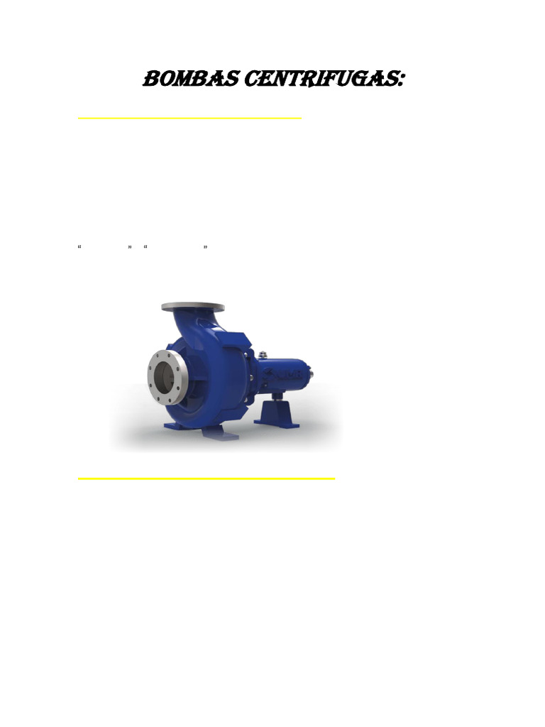 Bombas Centrifugas | PDF | Bomba | Rodamiento (Mecánico)
